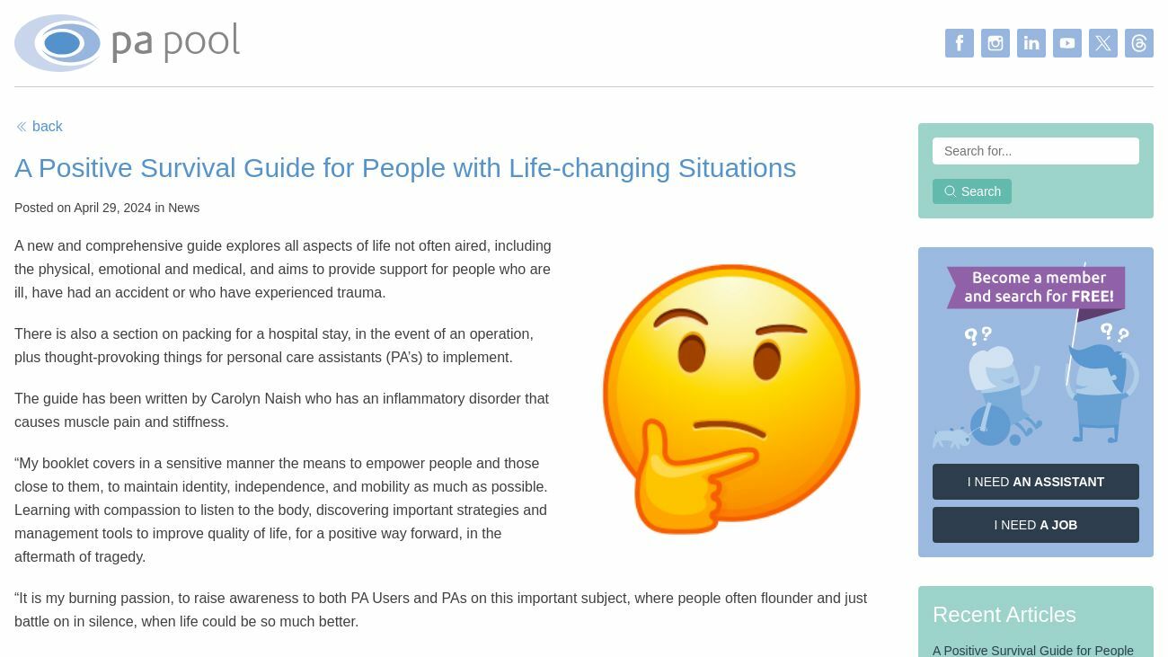 PA Pool - A Positive Survival Guide for People with Life-changing ...