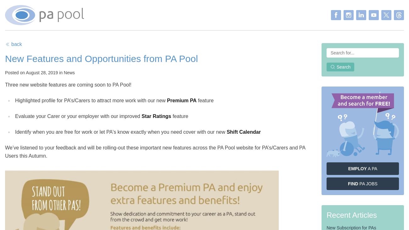 PA Pool - New Features and Opportunities from PA Pool
